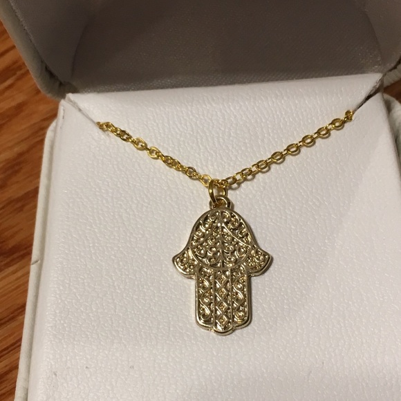 Jewelry | Gold Hamsa Hand Symbol Pendant Charm Necklace | Poshmark